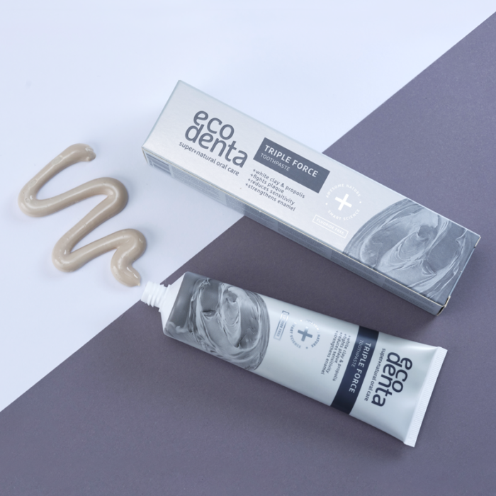 ECODENTA Triple force toothpaste with white clay and propolis 100ml ...