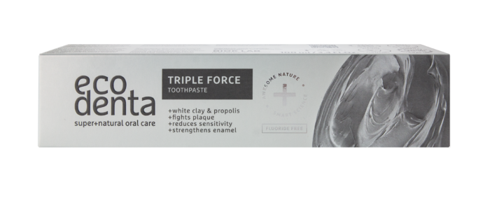 ECODENTA Triple force toothpaste with white clay and propolis 100ml ...