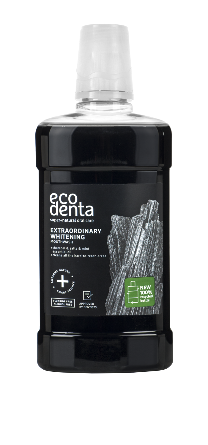 ECODENTA Extraordinary whitening mouthwash with black charcoal 500ml ...
