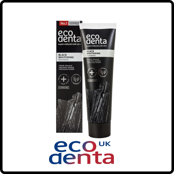 ECODENTA Black Whitening Toothpaste with Charcoal & Teavigo™ – 100ml ...